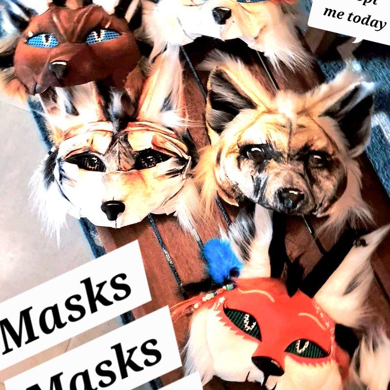 Therian Mask Coyote - Etsy