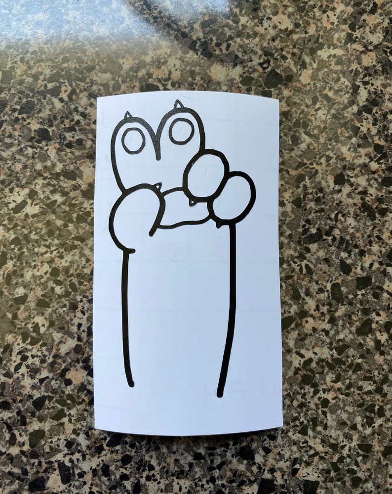 Cat Paw Peace Sign Vinyl Sticker Decal - Etsy