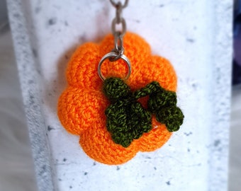 Pumpkin Plush Keychain - Etsy