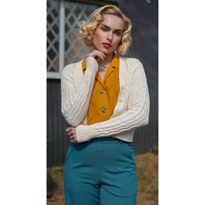 1930s and 40S High Waist Wide Leg Trousers in Teal - Etsy