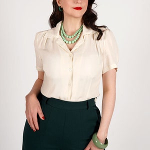 Gene Blouse in Mint Green - Etsy