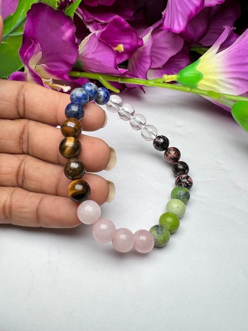 Taurus Zodiac Sign Crystal Stone Bracelet 8 Mm Satyaloka Etsy