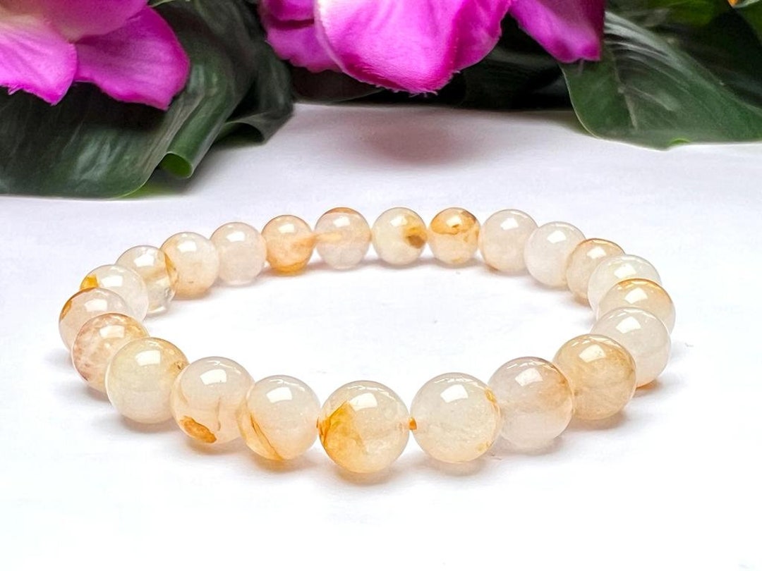 Taaffeite Stone Round Beaded 8 MM Stretch Bracelet - Etsy