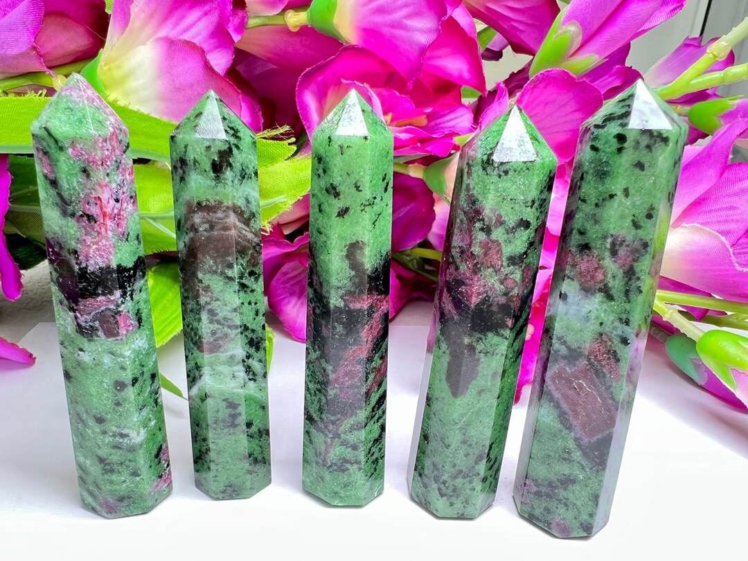 2 3 4 Inch African Ruby Zoisite Stone Tower Obelisk Points Generator ...
