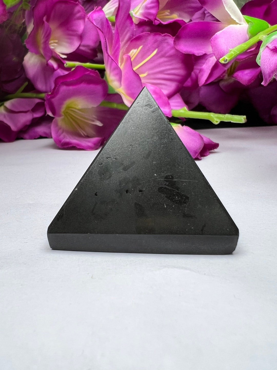 Black Tourmaline Natural Stone Pyramid Reiki Crystal Healing 35 MM to ...