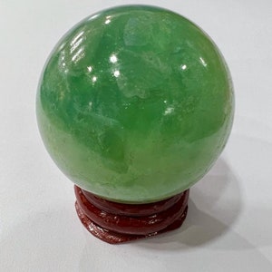 GREEN FLUORITE Stone Spheres 40 MM Crystal Ball Orb Pocket Stone ...