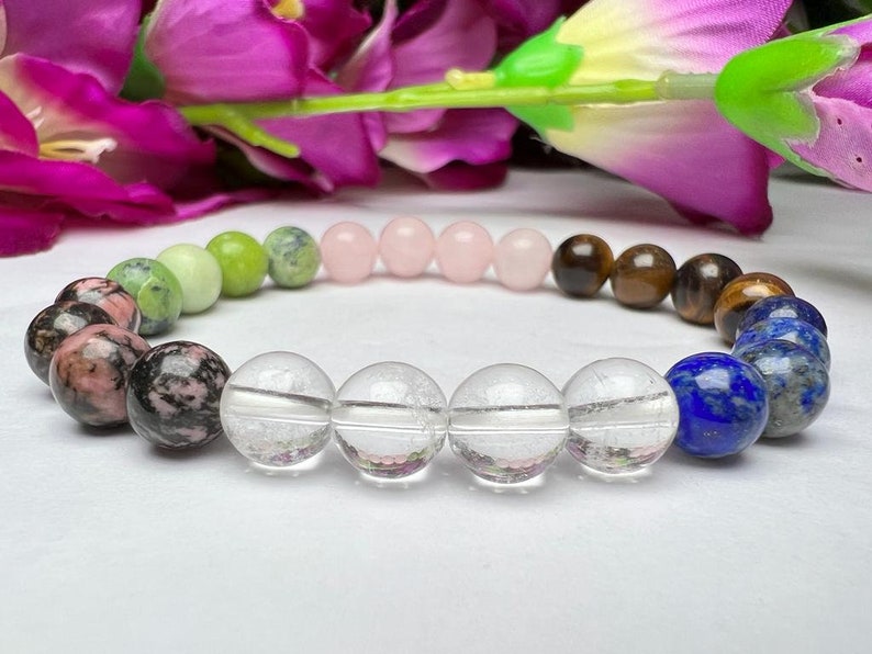 Taurus Zodiac Sign Crystal Stone Bracelet 8 Mm Satyaloka Etsy