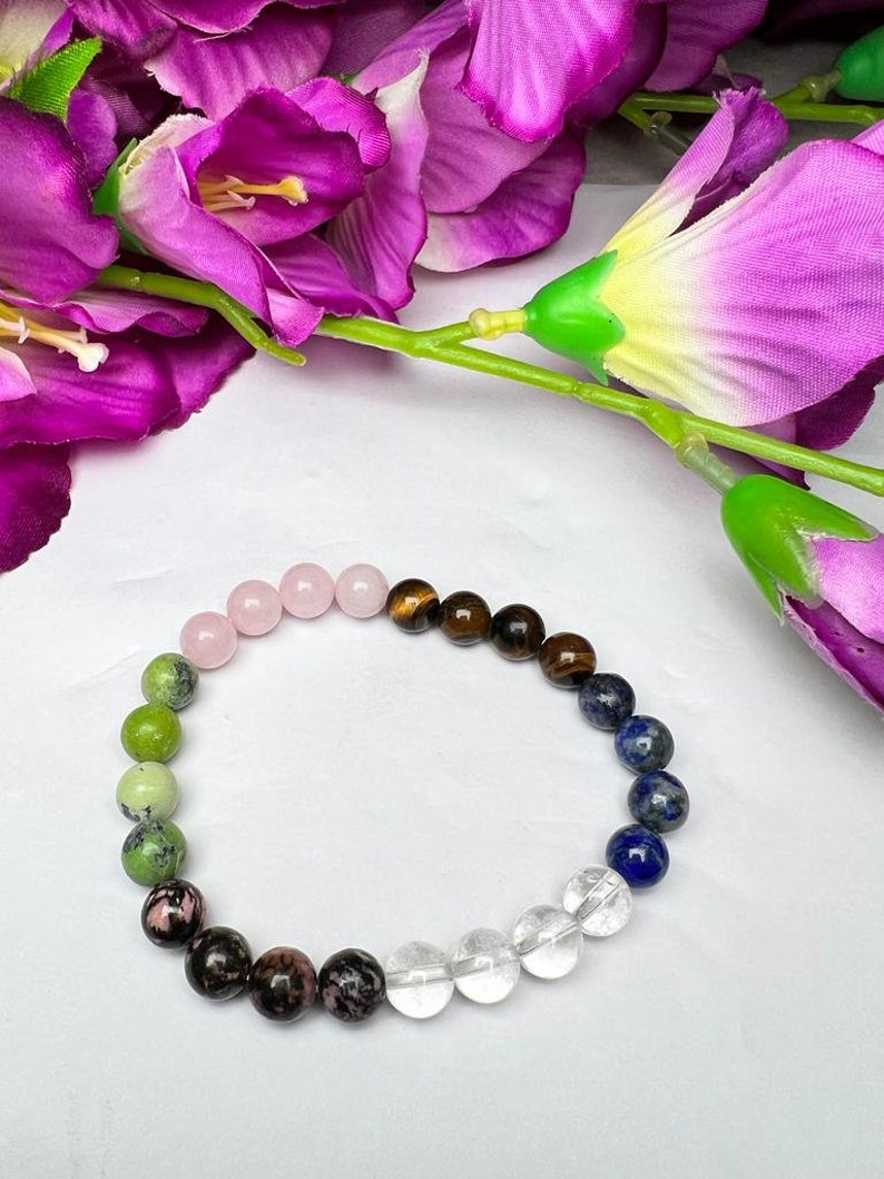 Taurus Zodiac Sign Crystal Stone Bracelet 8 Mm Satyaloka Etsy