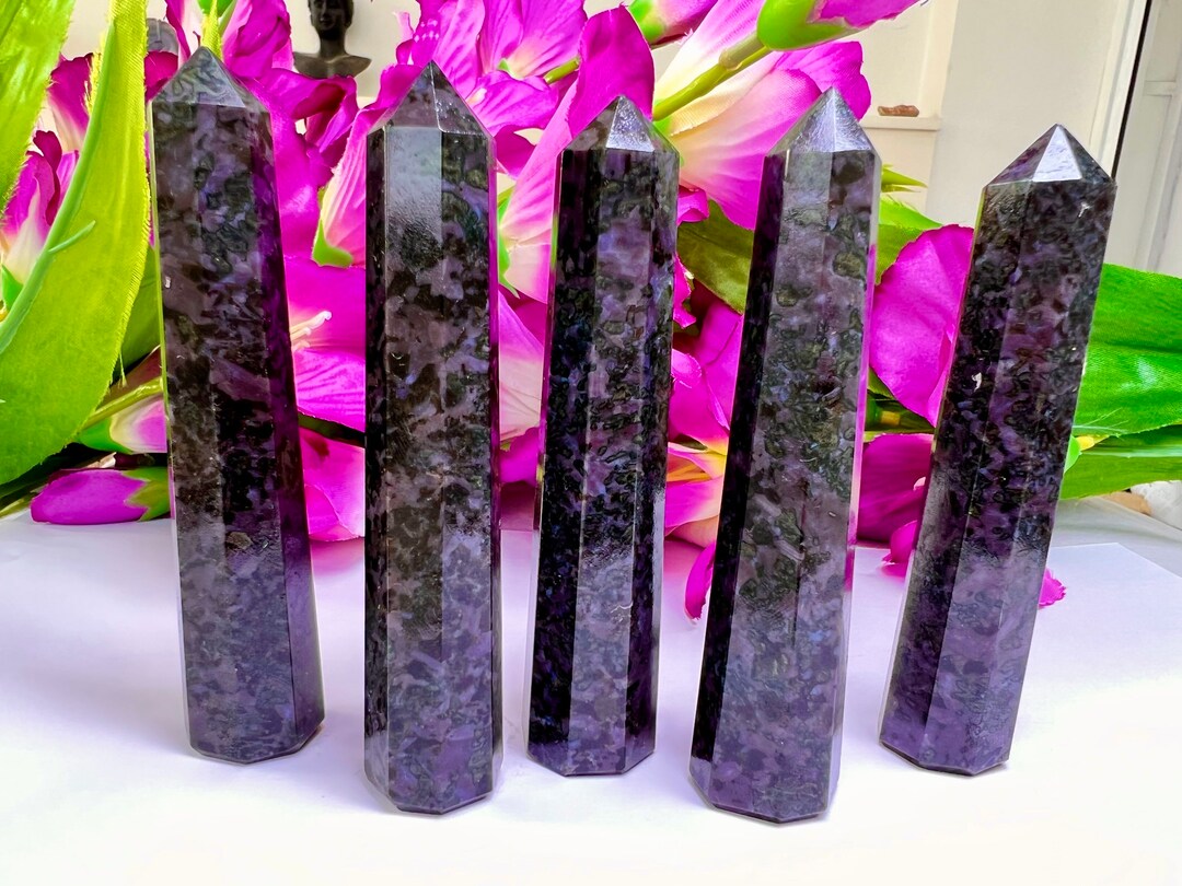 2 3 4 Inch Indigo Gabbro Stone Tower Obelisk - Etsy