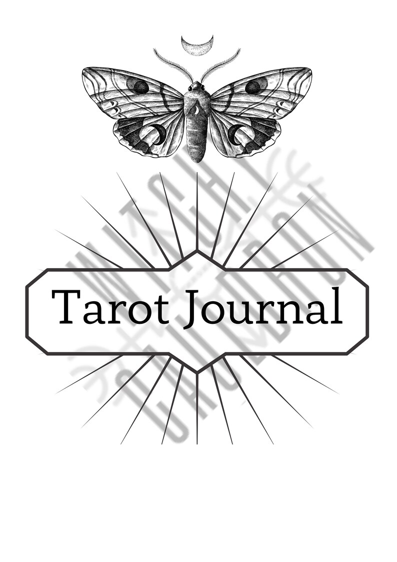 Tarot Journal Printable PDF Download Spreads Workbook Diary - Etsy