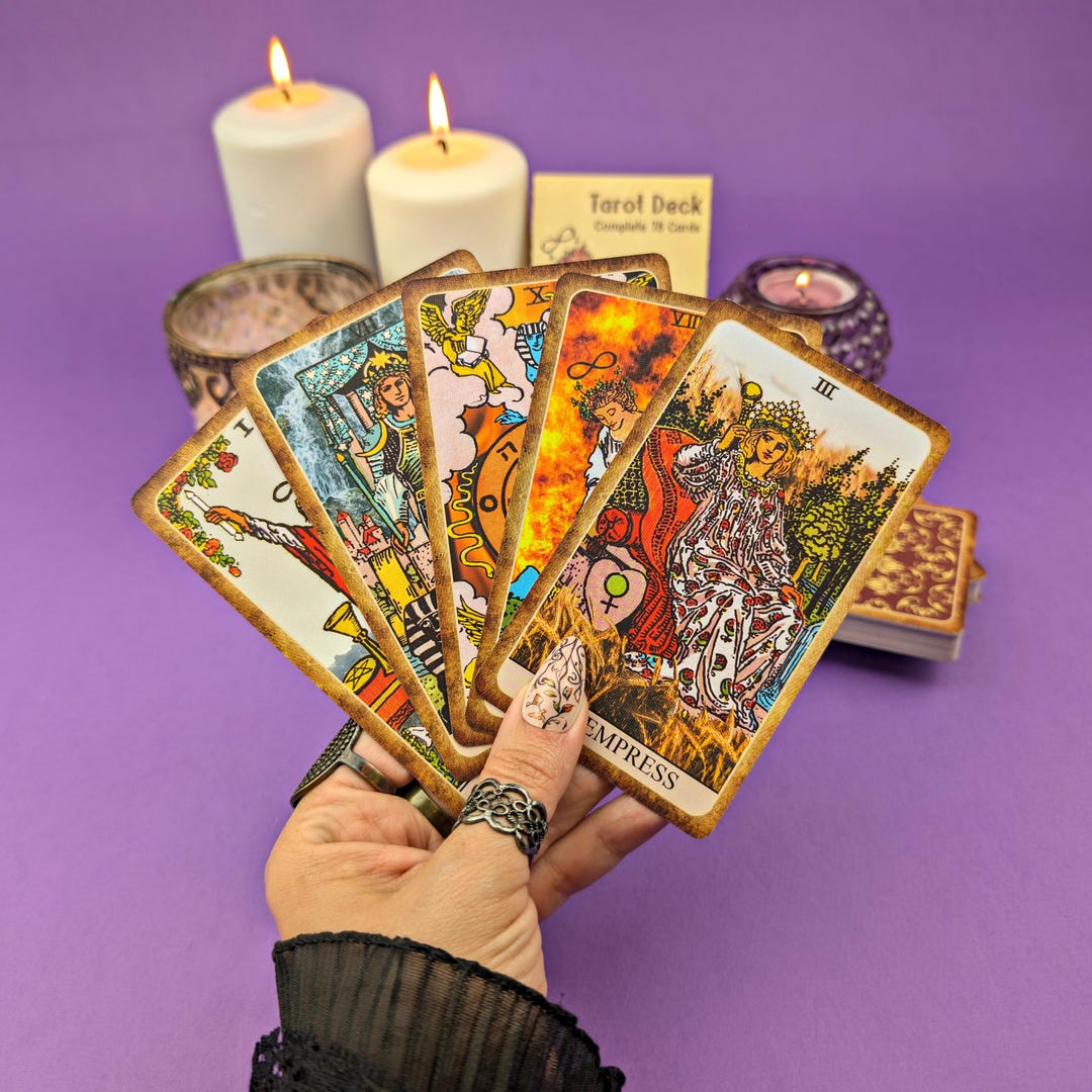 Rider Waite Tarot Deck With Nature Photography Backdrops & Guidebook ...