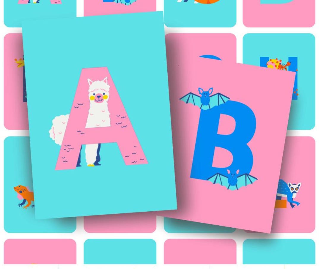 ABC Animal Flashcards PDF | A-Z Printable Alphabet Cards for Kids | A4 ...