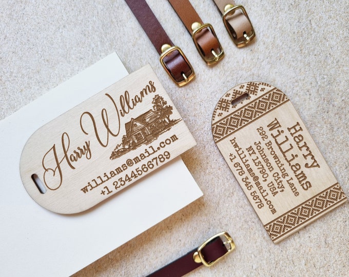 Additional Engraving on Luggage Tags, Both Side Engraving, Custom ...