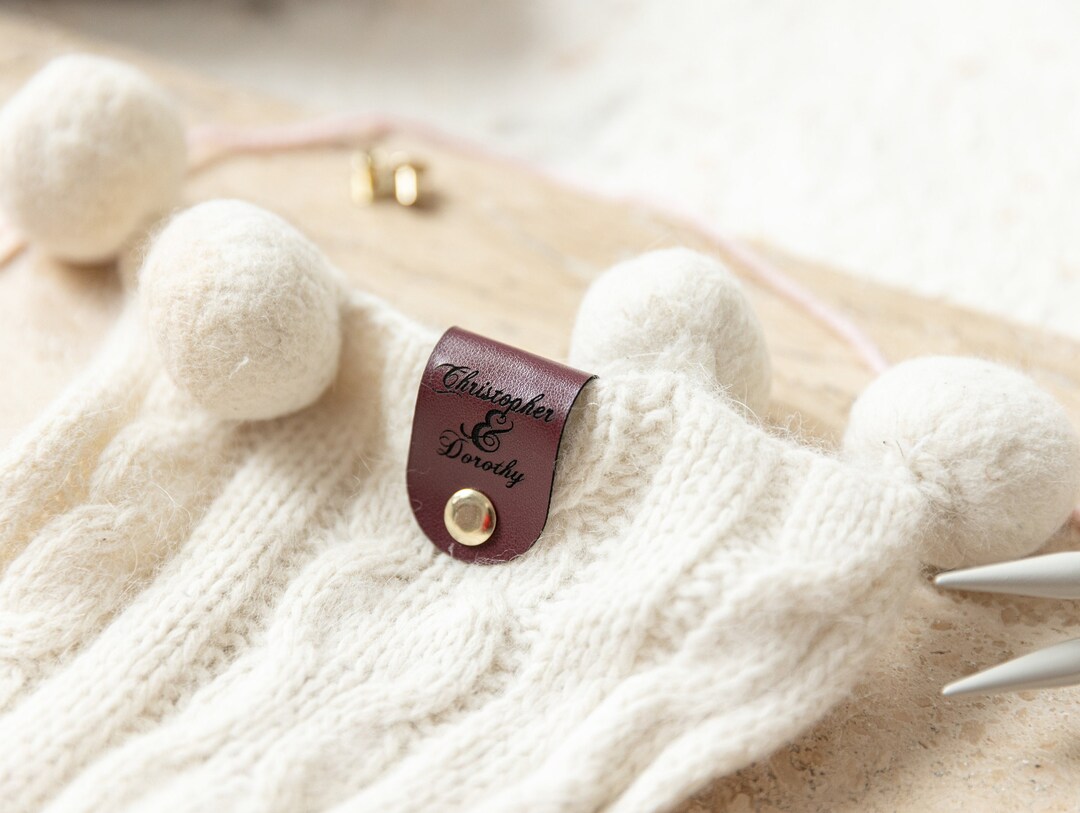 Wide Custom Rivet Tag With Your Text or Logo, 10 Colors, Vegan Leather ...