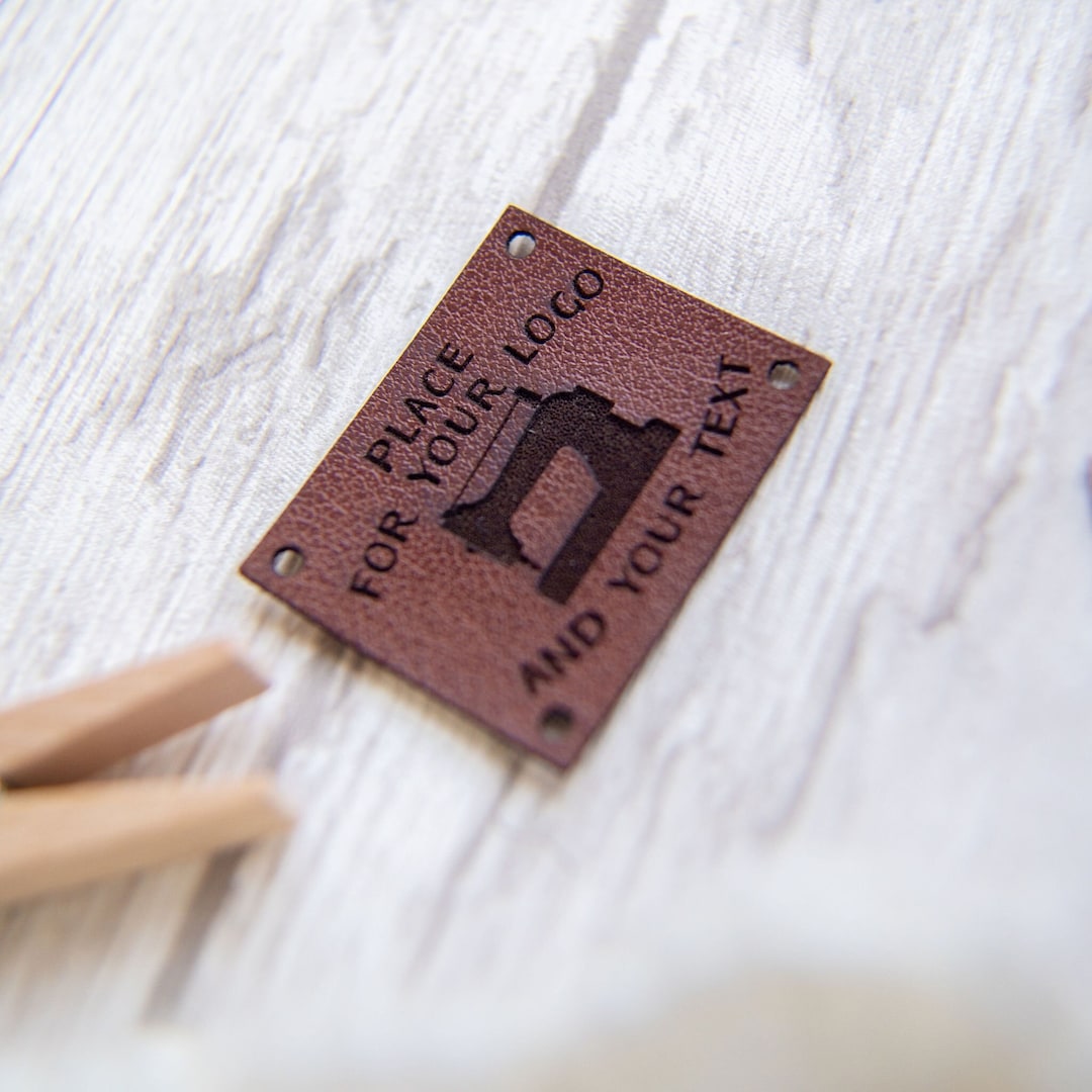 Custom Leather Tag With Your Logo Leather Clothing Tag - Etsy