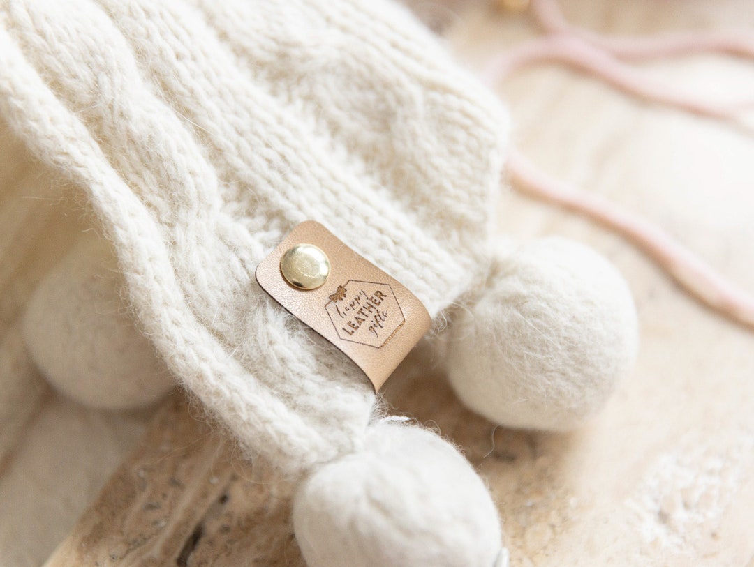 Personalize Folded Labels With Engraving, Custom Rivet Tag, Vegan ...