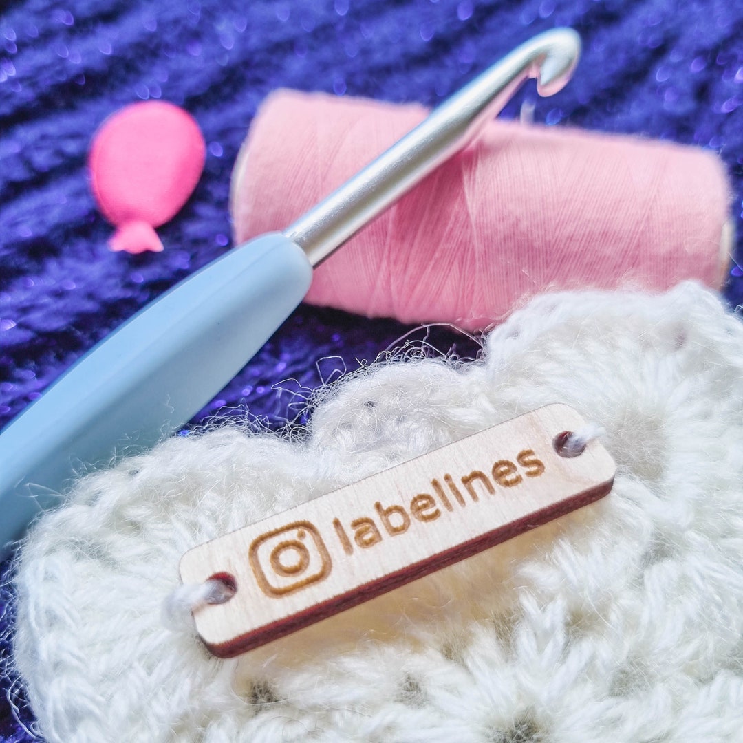 Custom Engraved Wooden Instagram Profile Tag - Small Business Labels - Etsy