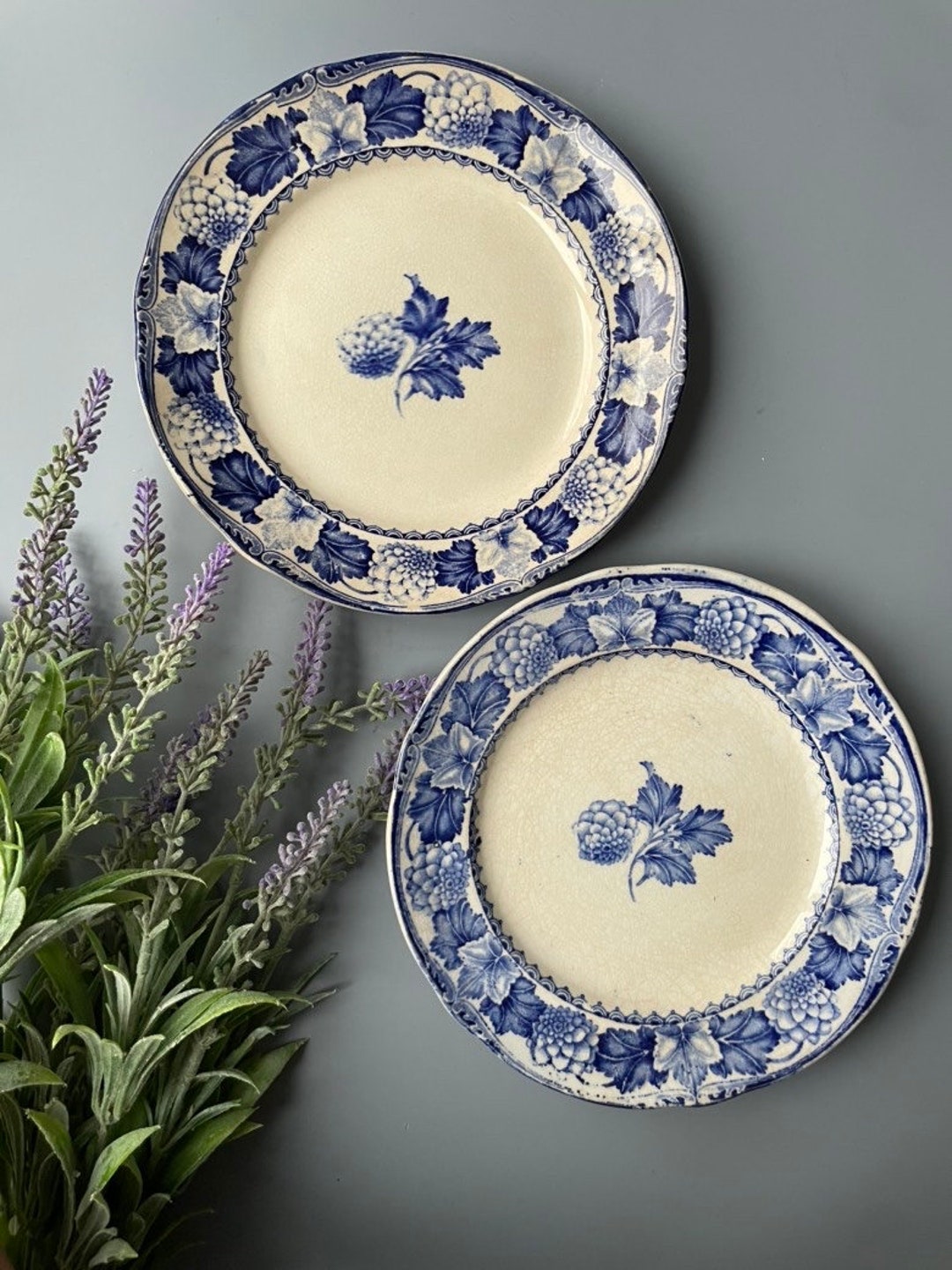 Set of 2 Antique 1920s Swedish GÖTEBORG Porcelain Fabric Side - Etsy