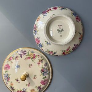 Vintage German THOMAS Bavaria Porcelain Pedestal Bowl / Lidded Knick ...