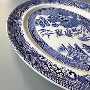 Antique 1940s W.R. Midwinter Serving Plate / Platter / WILLOW Pattern ...