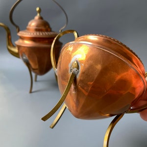 Vintage Swedish Copper Tea Serving Set / Teapot & Sugar Tray / - Etsy