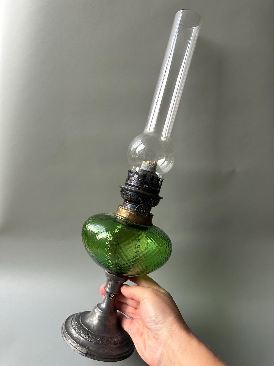 Vintage L.B. Matador Hurricane Glass Cover Lamp. High Oil Lamp ...