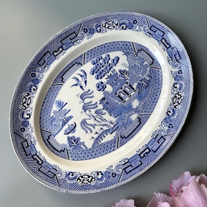 Antique 1940s W.R. Midwinter Serving Plate / Platter / WILLOW Pattern ...