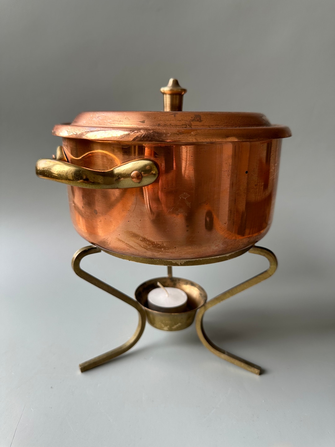 Vintage Swedish KROGARHUSET Copper Pot With Heating Stand and Lid ...