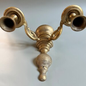 Beautiful Antique Solid Brass Two-arm Candlestick Sconce / Wall Candle ...