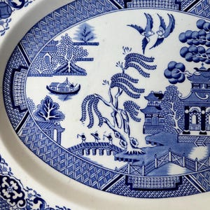 Antique 1940s W.R. Midwinter Serving Plate / Platter / WILLOW Pattern ...