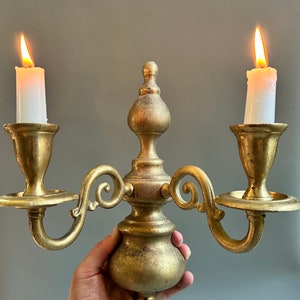 Beautiful Antique Solid Brass Two-arm Candlestick Sconce / Wall Candle ...