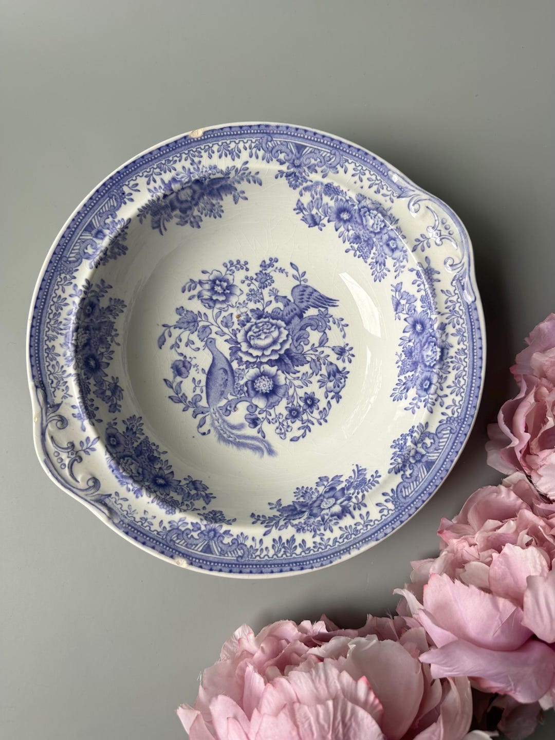 Antique 1900s Swedish RORSTRAND Pedestal Bowl / FASAN Pattern 1880-1907 ...