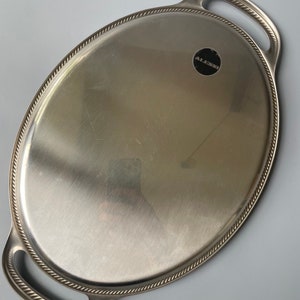 Vintage Italian ALESSI Serving Tray With Handles / Stainless Steel ...