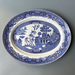 Antique 1940s W.R. Midwinter Serving Plate / Platter / WILLOW Pattern ...