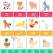 Printable Farm Animals Flashcards English-spanish - Etsy