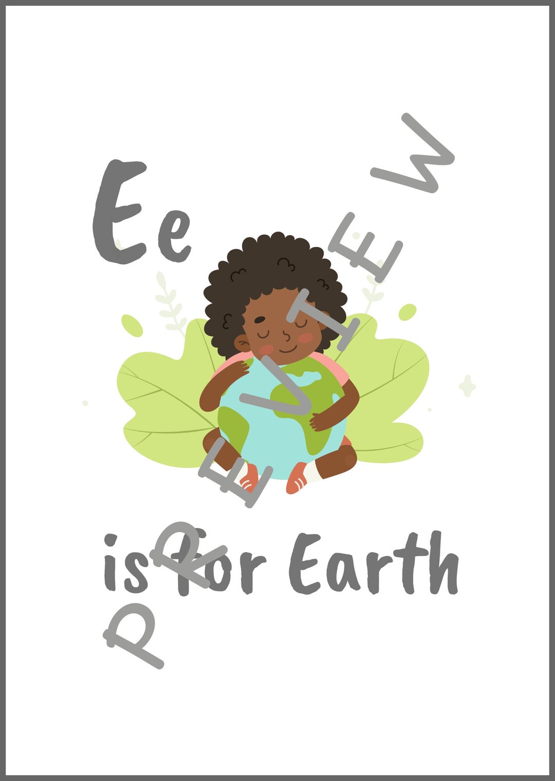 E is for Earth, Educational Posters, Save the Planet Collection - Etsy