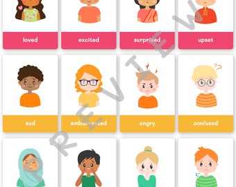 Printable Emotions Flashcards English-italian - Etsy