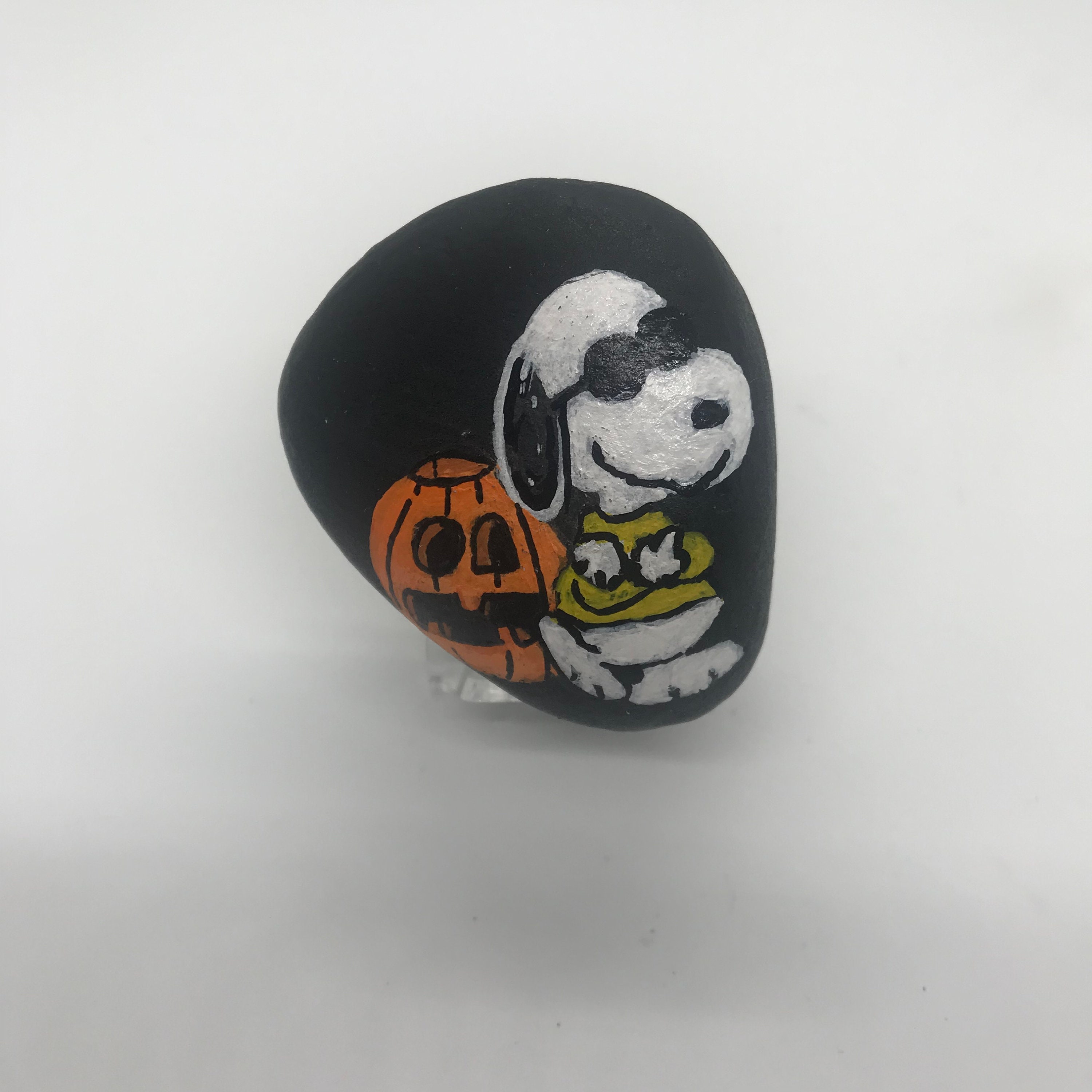 Snoopy Hand Painted Rock Stone Halloween - Etsy