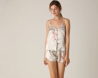 The Eliza Satin Pyjamas and the Layla Velvet Lingerie Set - Etsy UK