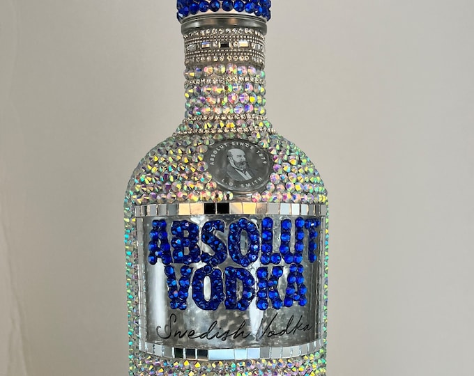 Bling Glam AB Rhinestones Absolut Vodka 750 Ml Bottle Decanter - Etsy