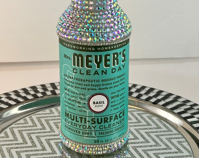 Rhinestone Bedazzled Mrs M Multisurface Everyday Cleaner Spray Basil ...