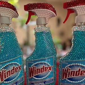 Rhinestone Bedazzled W I N D E X Glass Window Cleaner Spray New Full 23 ...