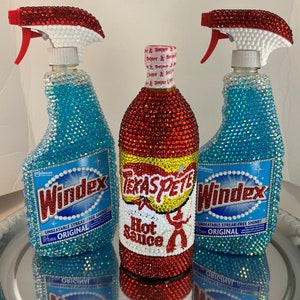Bling Rhinestone Bedazzled WINDEX Glass Window Cleaner Spray New Full ...