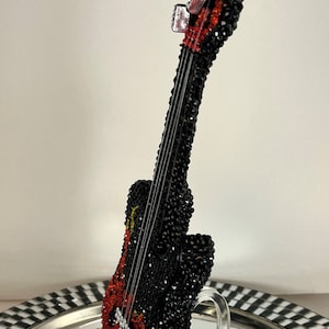 One of a Kind - Bedazzled Hand Designed Rhinestone Mini Guitar Decor ...