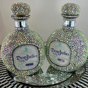 Custom Purple Bedazzled Tequila Bottle Decanter 750ml Bling Rhinestones ...