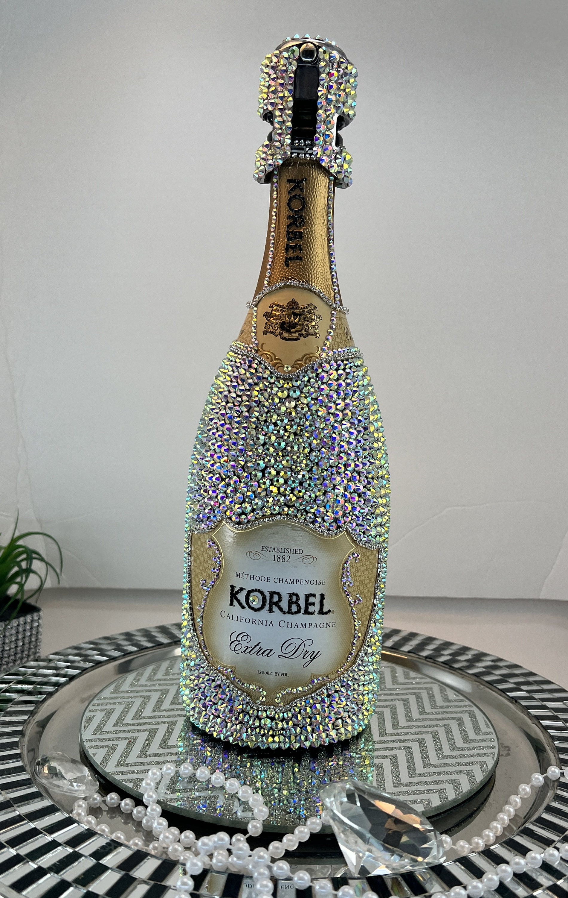 Bedazzled Champagne Bottle