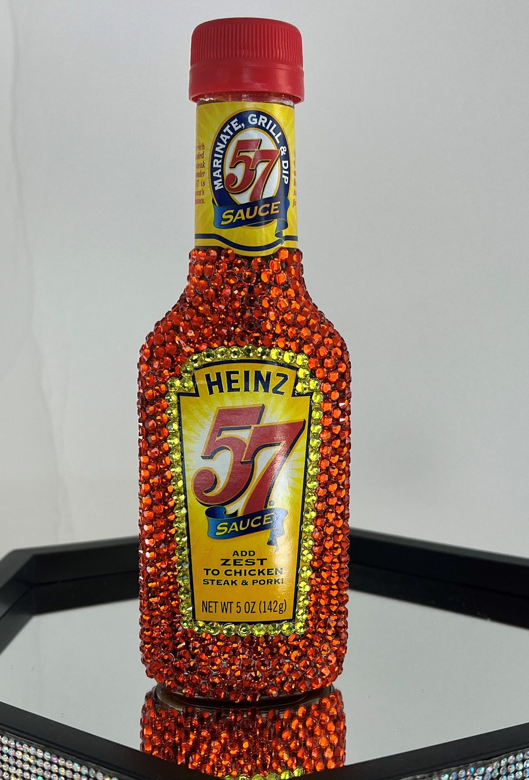 Bedazzled Rhinestone 57 Steak Sauce Bottle Food Sauce Grilling Party ...