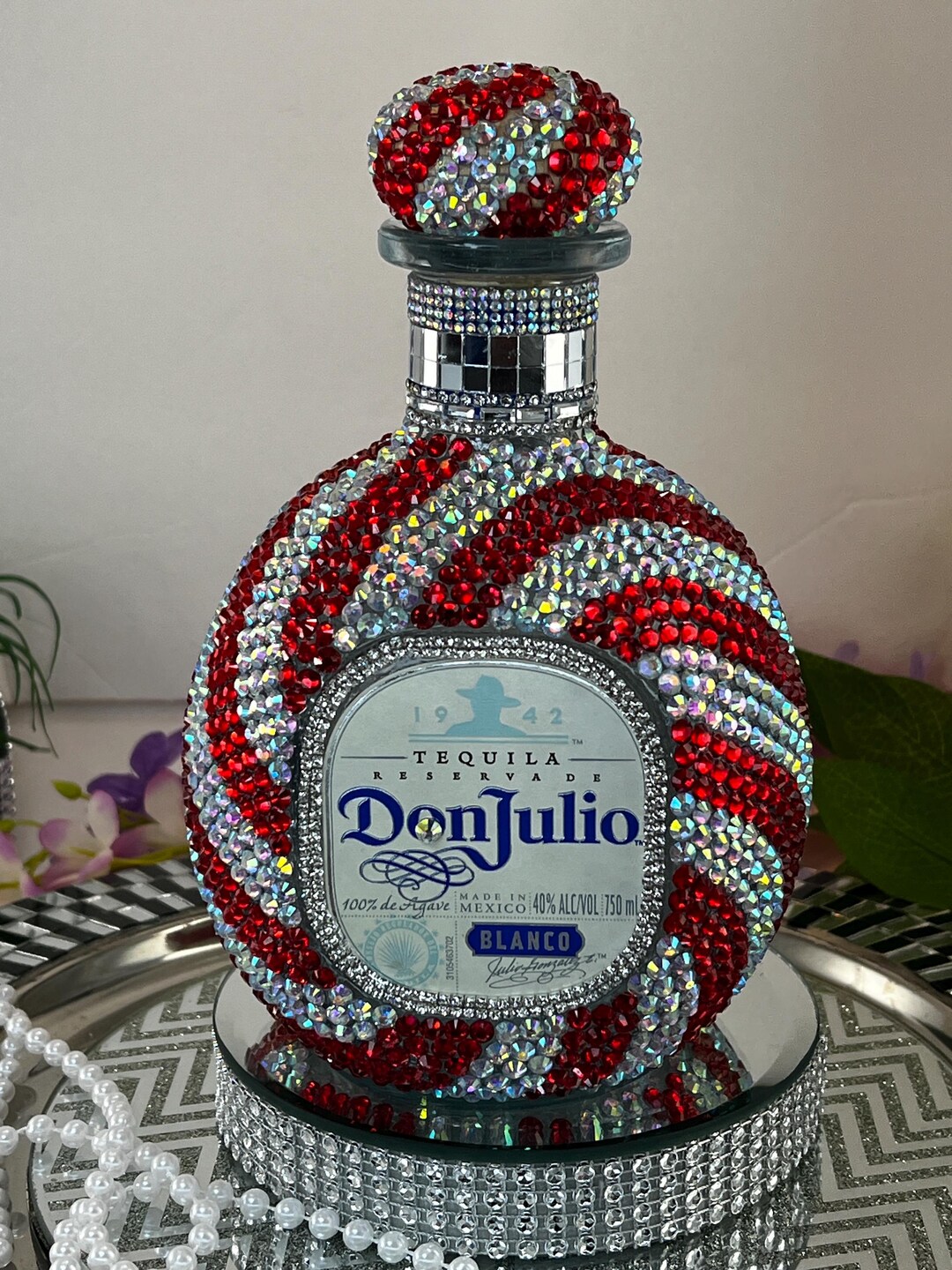 Bedazzled D Julio Tequila Bottle Decanter Rhinestones Home Decor Bar ...