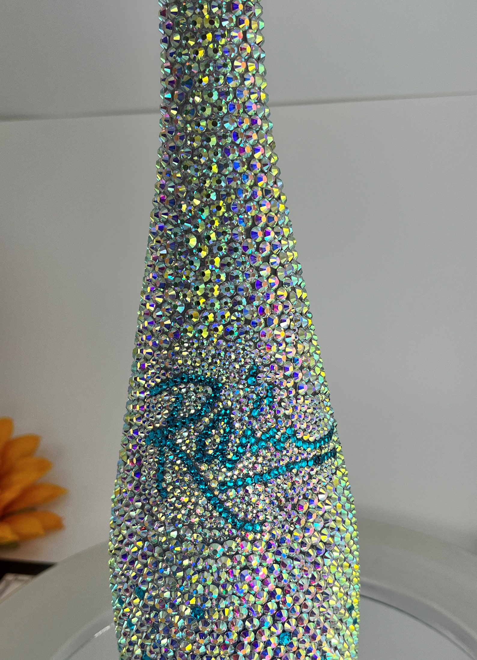 Bedazzled Glam Glass AB Crystal Rhinestones Vodka Ombre Bottle - Etsy