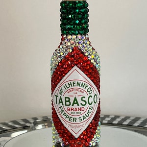 New Sealed Bedazzled Hot Sauce Bottle Cayenne Pepper Food Sauce Drinks ...